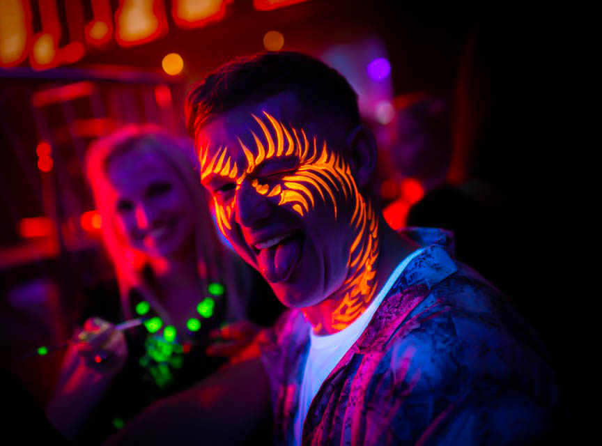 Neon Rave Face Paint